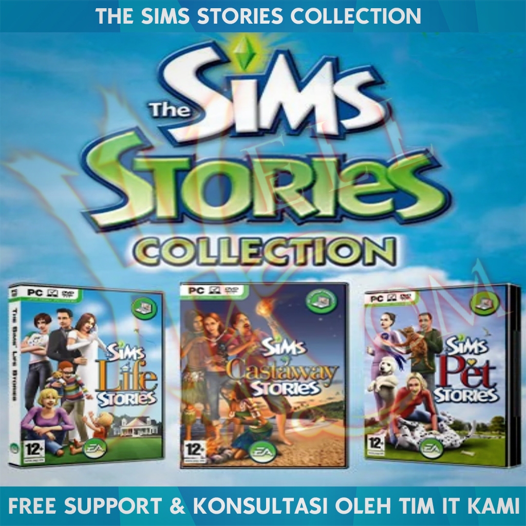 Jual THE SIMS STORIES COLLECTION CASTAWAY LIFE PETS STORIES PC GAME FOR ...