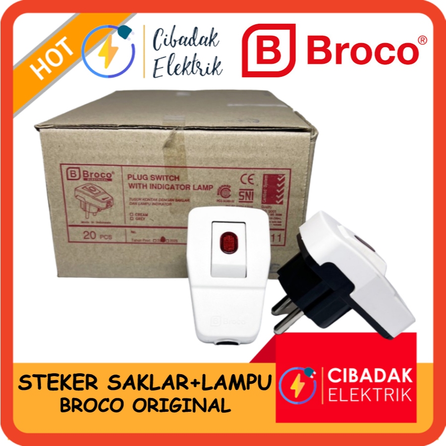 Jual [TERLARIS] BROCO ORIGINAL Steker Saklar + Lampu Broco 13311 ...
