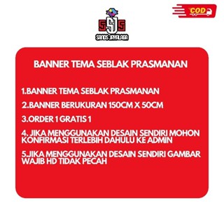 Jual BANNER SEBLAK PRASMANAN BANNER CUSTOM BELI 1 GRATIS 1 BANNER ...