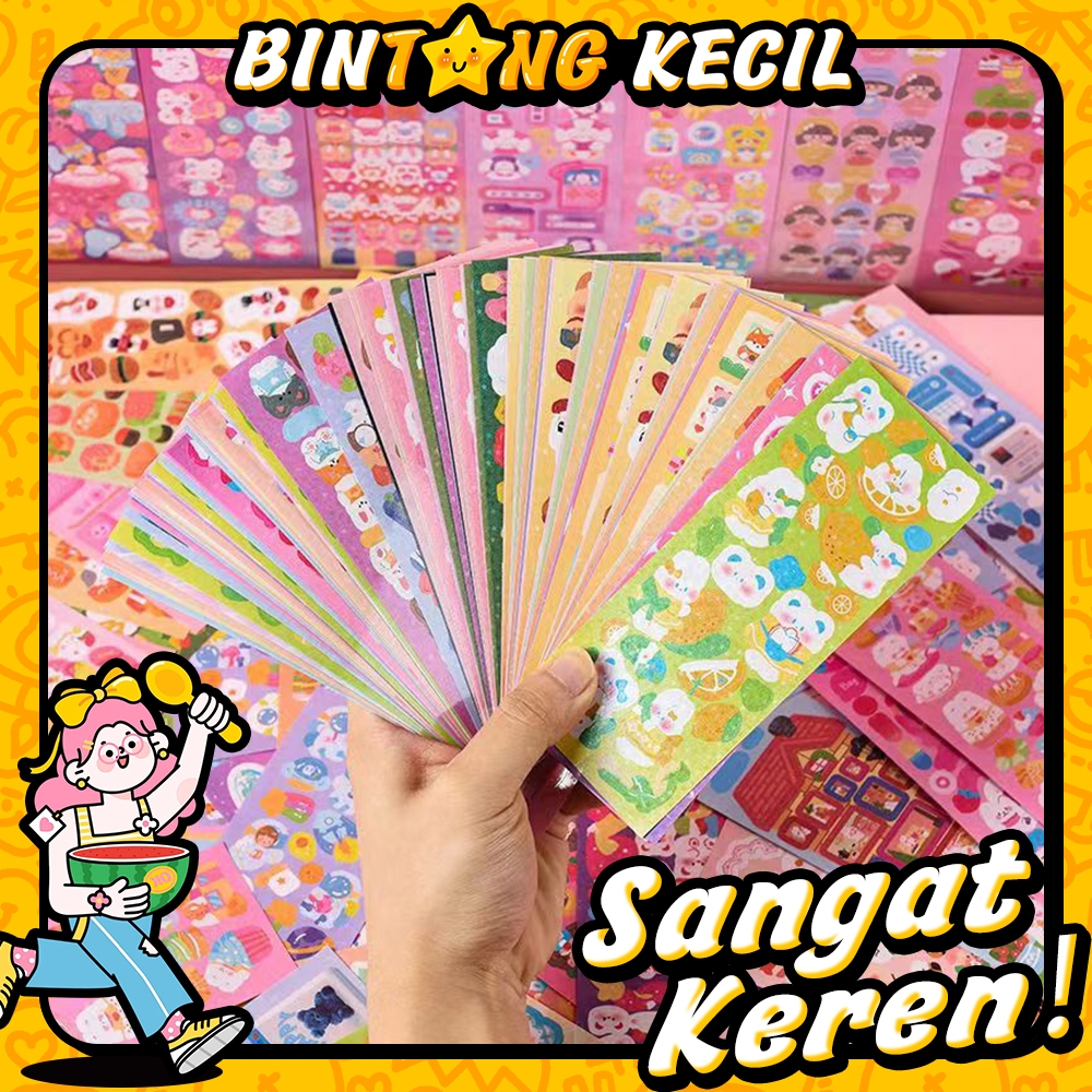 Jual 200/100/60 Lembar Berbagai Kartun Shiny Stiker Mahasiswa DIY Hias ...