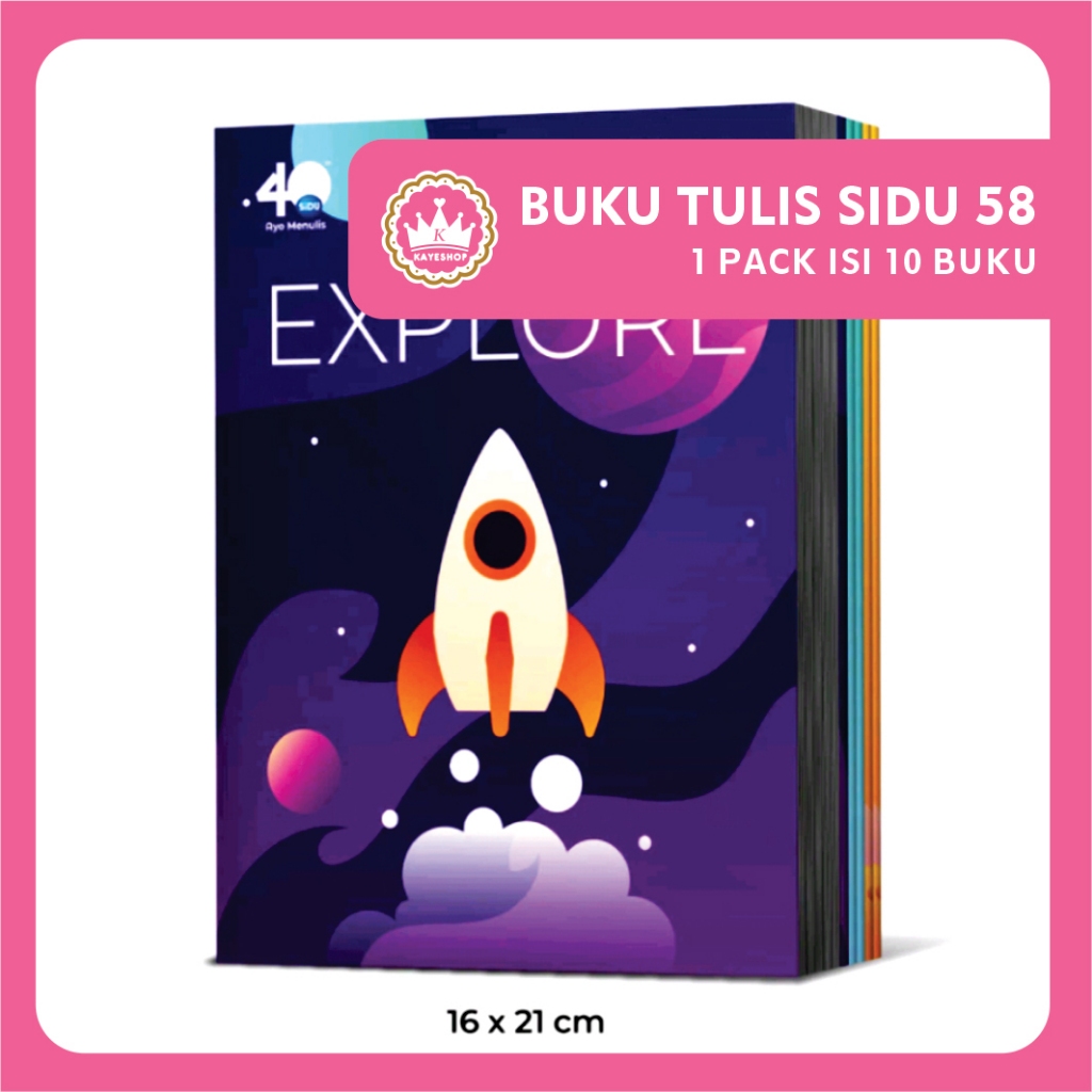 Jual Buku Tulis Sidu 58 Lembar ( 1 Pack isi 10 Buku ) | Buku Garis Anak Sekolah | Shopee Indonesia