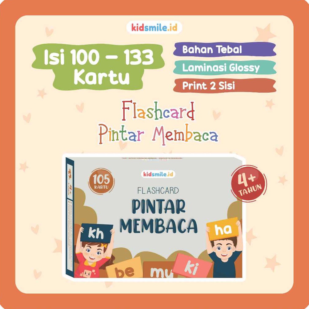 Jual KODE X34Q Flash Card Pintar Membaca Flashcard Suku Kata Mainan ...