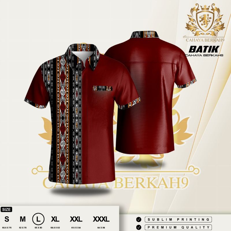 Jual kemeja batik premium motif tenun ntt CB002 | Shopee Indonesia