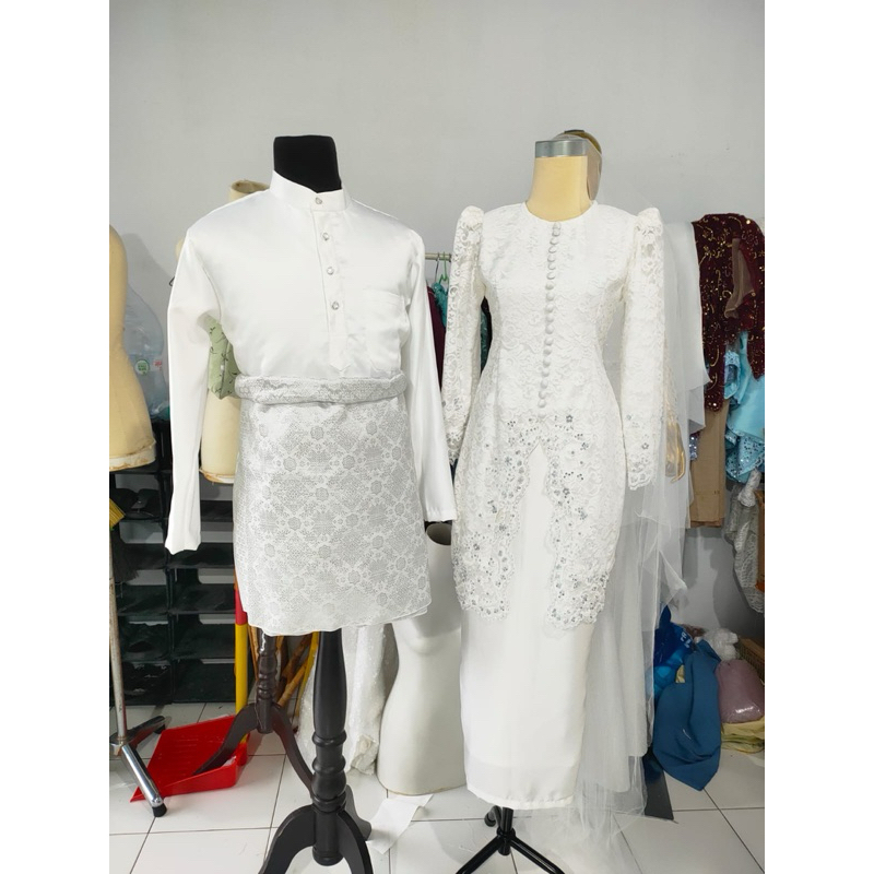 Jual gaun pengantin muslimah syari simpel gaun akad gaun walimah gaun ...