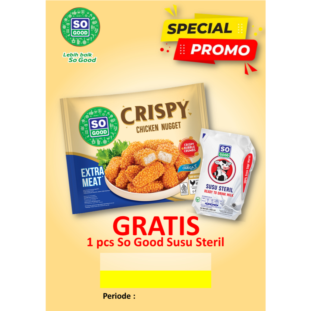 Jual So Good Crispy Chicken Nugget/ Crispy Bubble Crumb 400G | Shopee ...