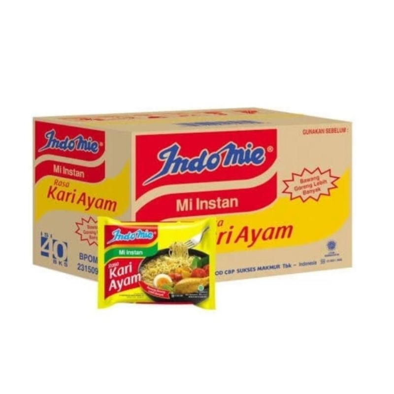 Jual INDOMIE Mie Instan Rasa Kari Ayam 1 Dus/Karton Isi 40 Pcs | Shopee Indonesia
