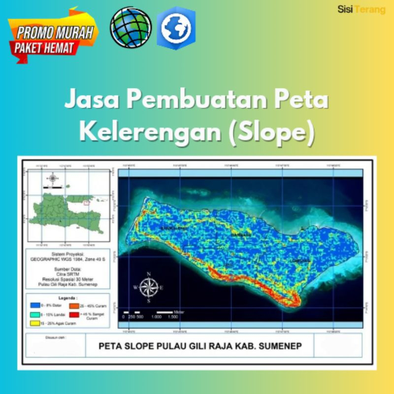 Jual Jasa Pembuatan Peta Lereng | Kelerengan (Slope) | Shopee Indonesia