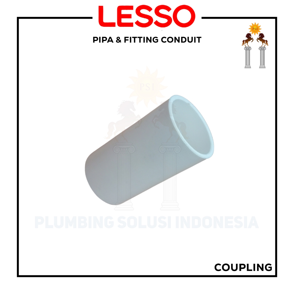 Jual Lesso Fitting PVC Conduit Coupler / Socket 3/4 Inch / 25 mm ...