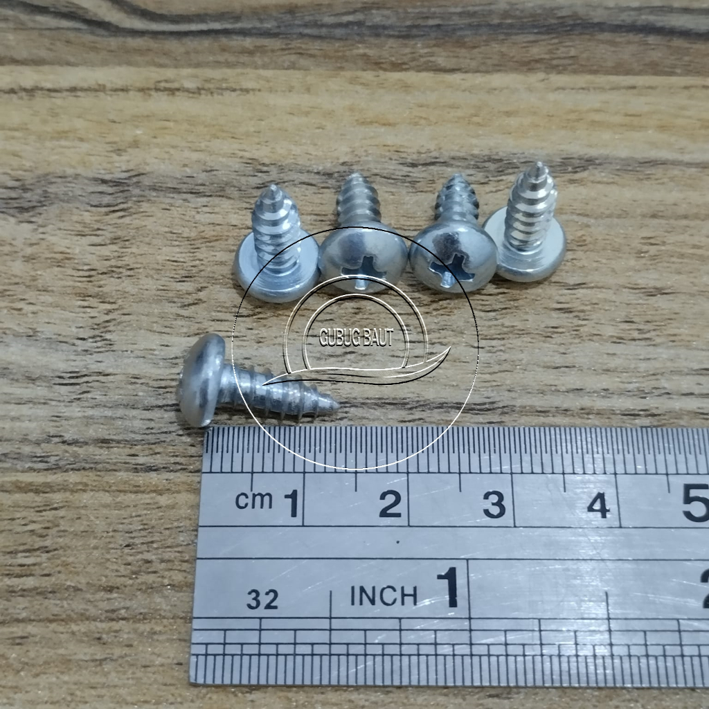 Jual SEKRUP PH PAB PANJANG 1,2CM 10X1/2 SKRUP P+AB TAPPING TAPING 10 X ...