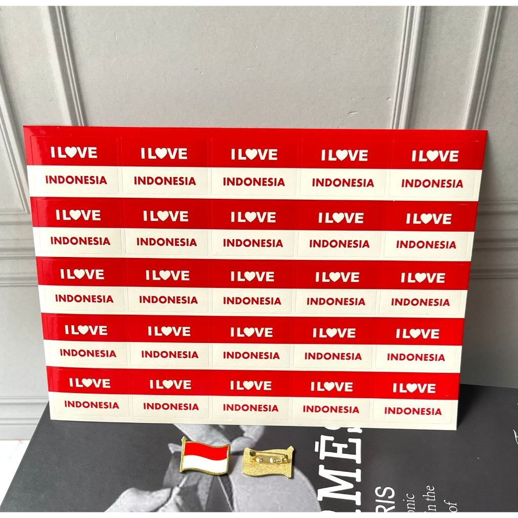 Jual COD tiker Pipi Merah Putih ISI 25 PCS Tempelan Pipi Bendera ...