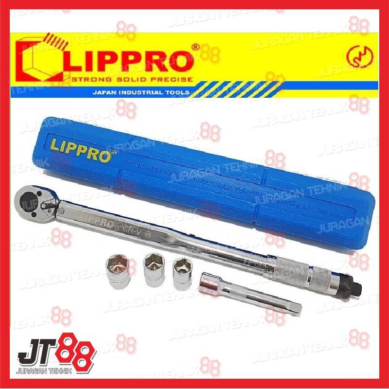 Jual LIPPRO Kunci Torsi Momen 1/2 Inch Torque Wrench 28 - 210 Nm Motor ...