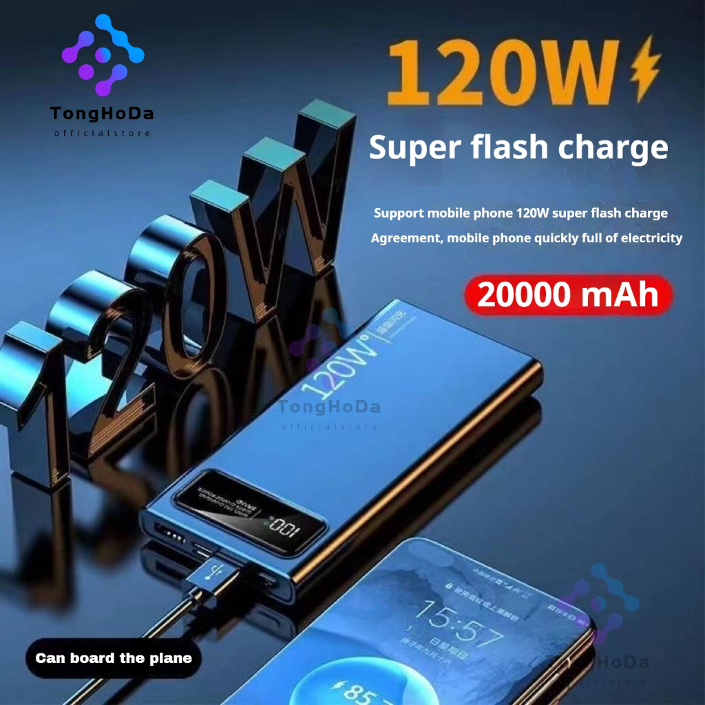 Jual 120W Super Capacity Super Fast Charge 20000 mAh powerbank Ultra ...