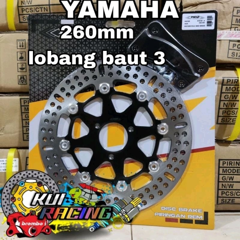 Jual cakram disc piringan depan lebar 260mm plus breket MOS model KTC BULAT yamaha mio j mio gt ...