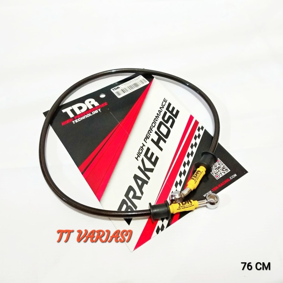 Jual Selang Rem Depan TDR Racing 76CM BLACK CARBON | Shopee Indonesia