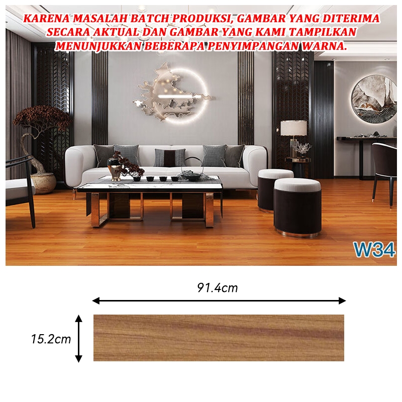 Jual 1 BOX (36 Pcs) Floor Vinyl Lantai Stiker / 91.5cm x 15.2cm /ECOSEN ...