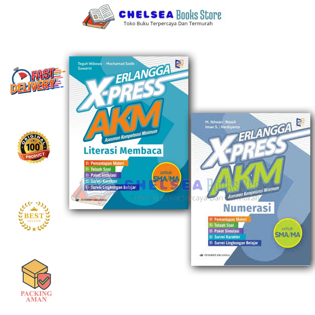 Jual ORIGINAL X-PRESS AKM LITERASI MEMBACA & NUMERESI UNTUK SMA/MA - ERLANGGA | Shopee Indonesia