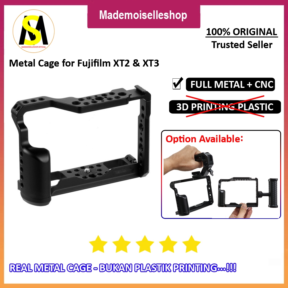 Jual Metal Premium CNC Movie Cage / Rig For Fujifilm XT2 - XT3 - Metal Cage Fuji XT3 | Shopee ...
