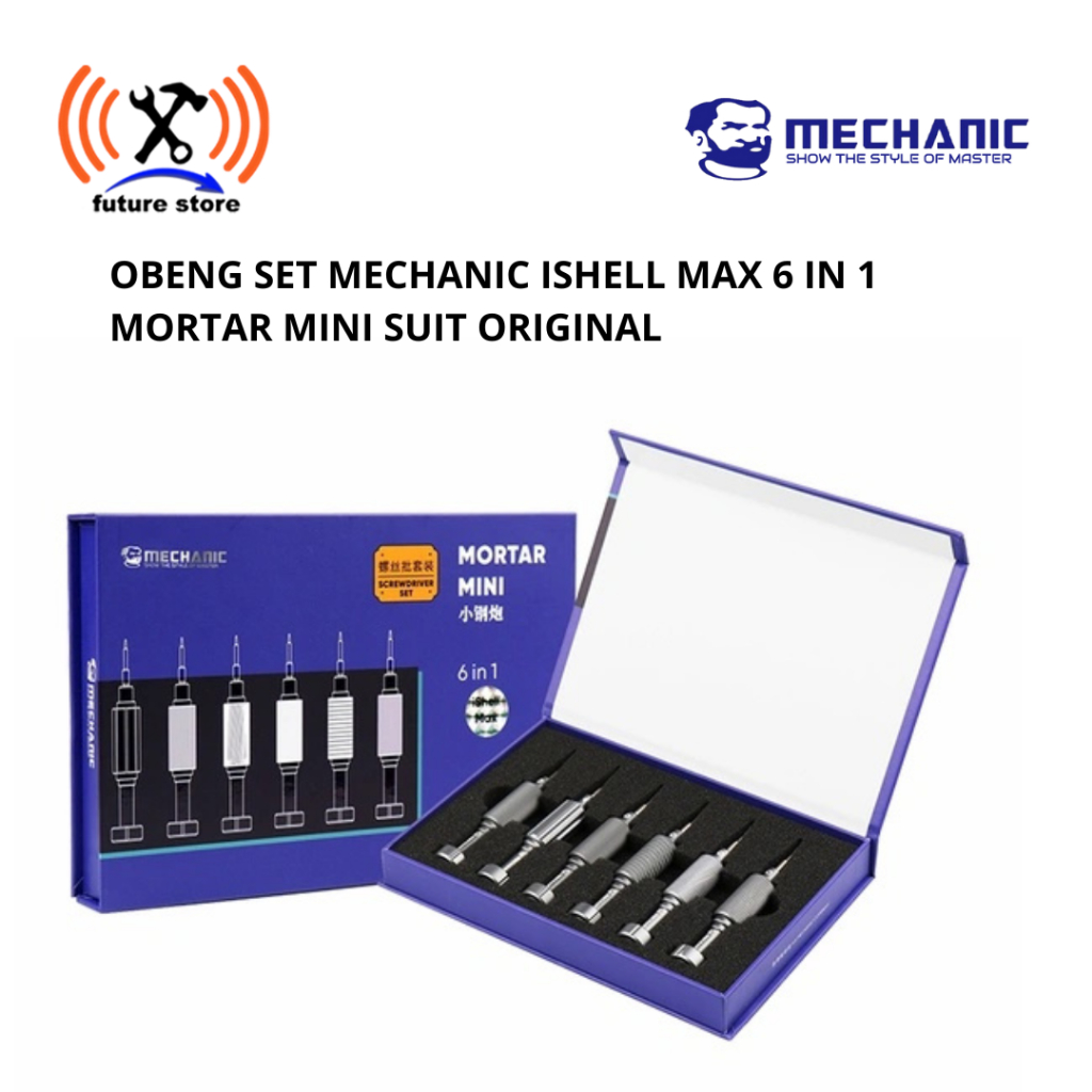 Jual MECHANIC Obeng Set / Screwdriver Set iShell Max 6 in 1 Mortar Mini Original - 6in1 Mechanic ...