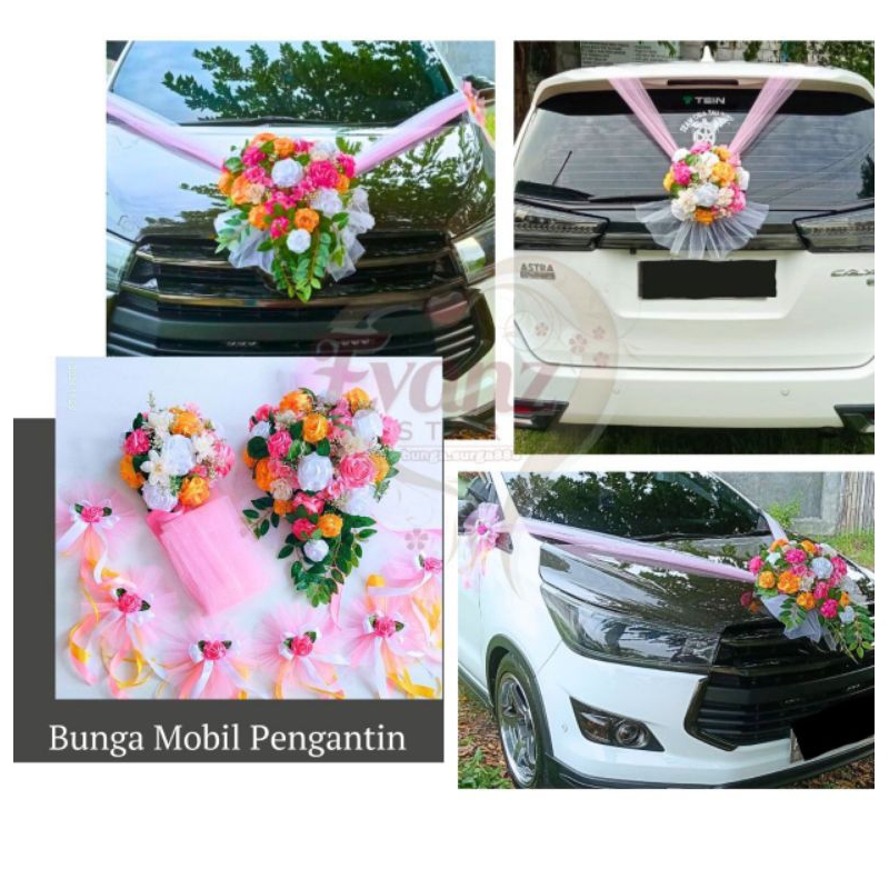 Jual Hiasan MEWAH Bunga Mobil Pengantin || wedding flower || buket ...