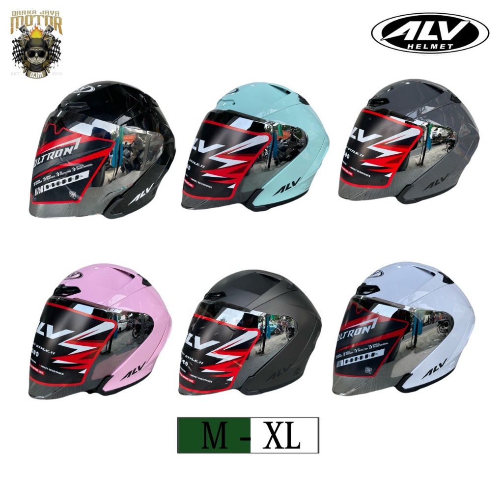Jual HELM ALV ULTRON SOLID | HELM HALF FACE ALV ULTRON PAKET GANTENG ...