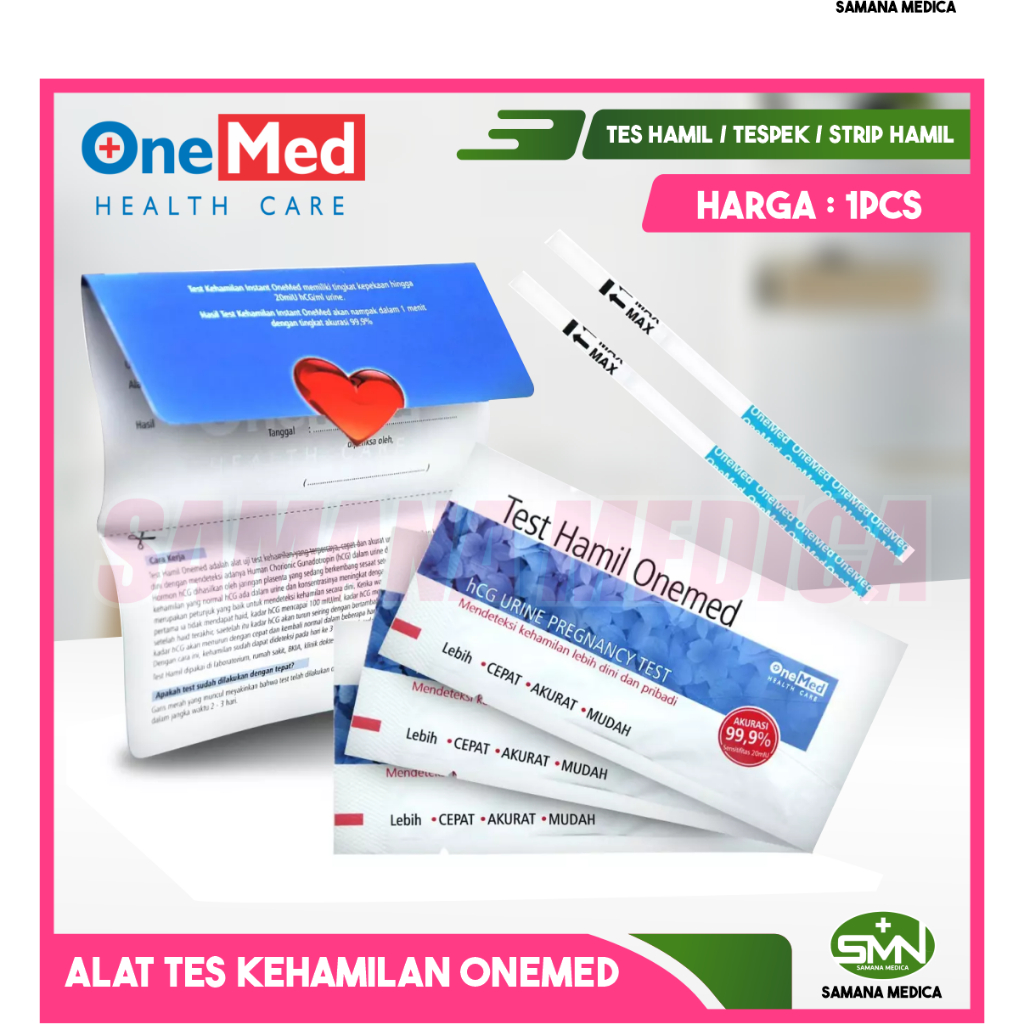 Jual Alat Tes Kehamilan ONEMED 1pcs - Tes Hamil / Tespek / HCG Strip ...