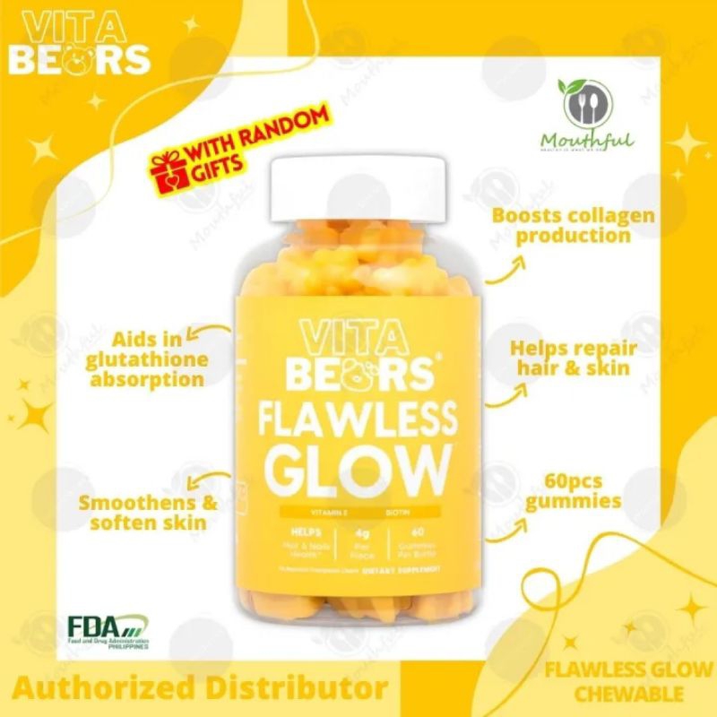 Jual Vitabears Flawless Glow; You Glow Babe Beauty White Glutathione ...