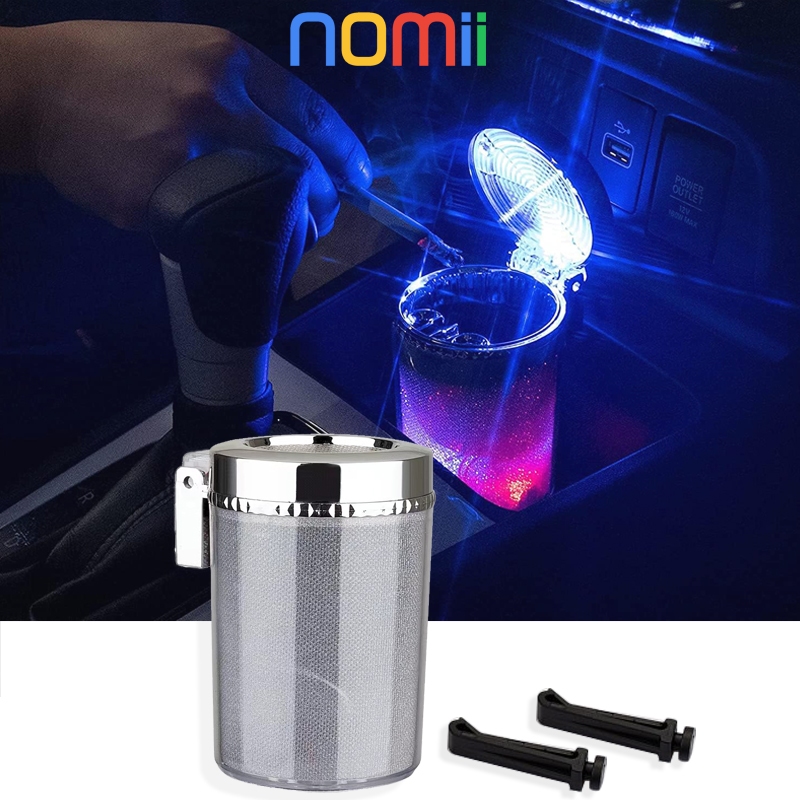 Jual Car Ashtray Cup Asbak Mobil Tempat Abu Rokok Lampu Led Portable ...