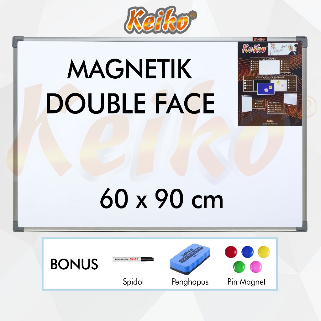 Jual Papan Tulis Whiteboard / White Board Gantung Magnet Double Face ...