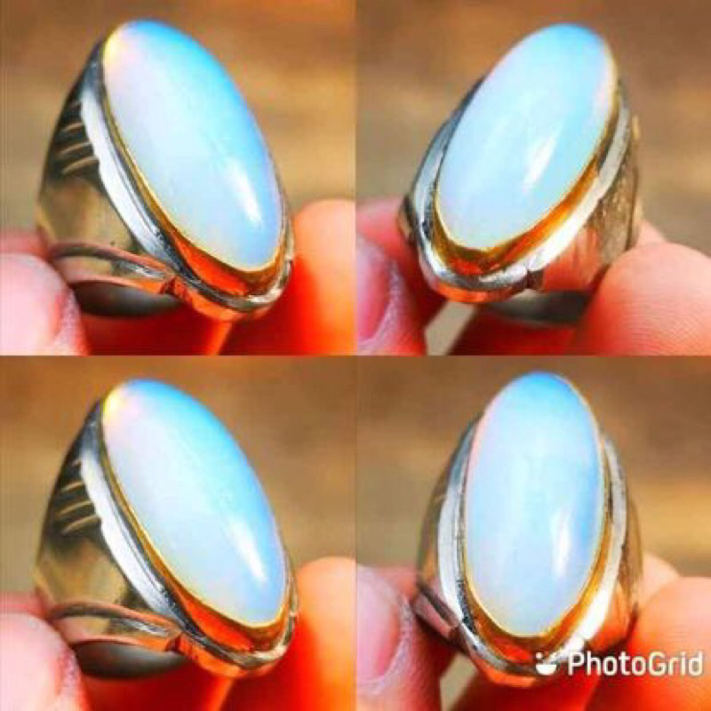 Jual Cincin Batu Akik Barjad Api Kristal Model Pandan Big Size Ring ...