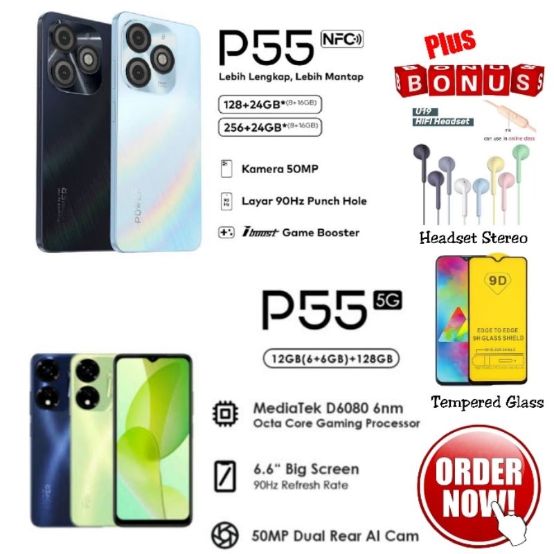 Jual ITEL P55 5G 6/128 ITEL P55 NFC 4G 8/128 NFC UFS Unisoc T606 i-TEL P55 4G RAM 8+16GB ROM ...