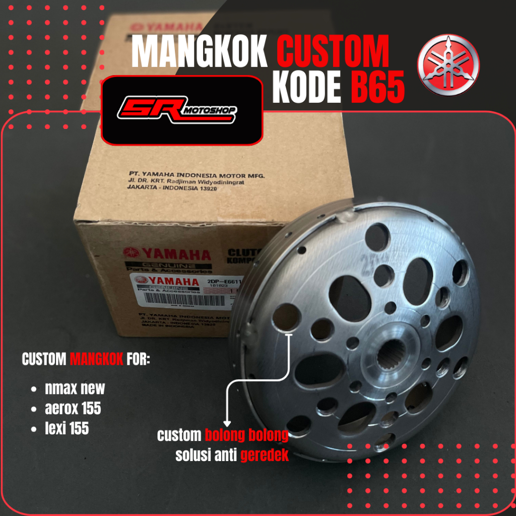 Jual MANGKOK GANDA ORIGINAL CUSTOM BOLONG KARTEL/NON KARTEL KODE B65 UNTUK MOTOR N MAX 2017-2020 ...