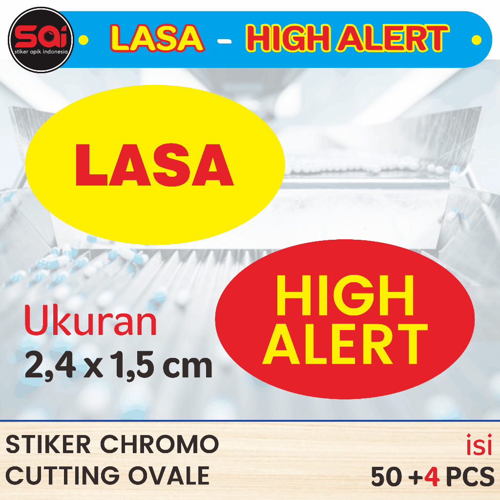 Jual Stiker Lasa | Stiker High Alert | Stiker Obat Bebas | Stiker ...