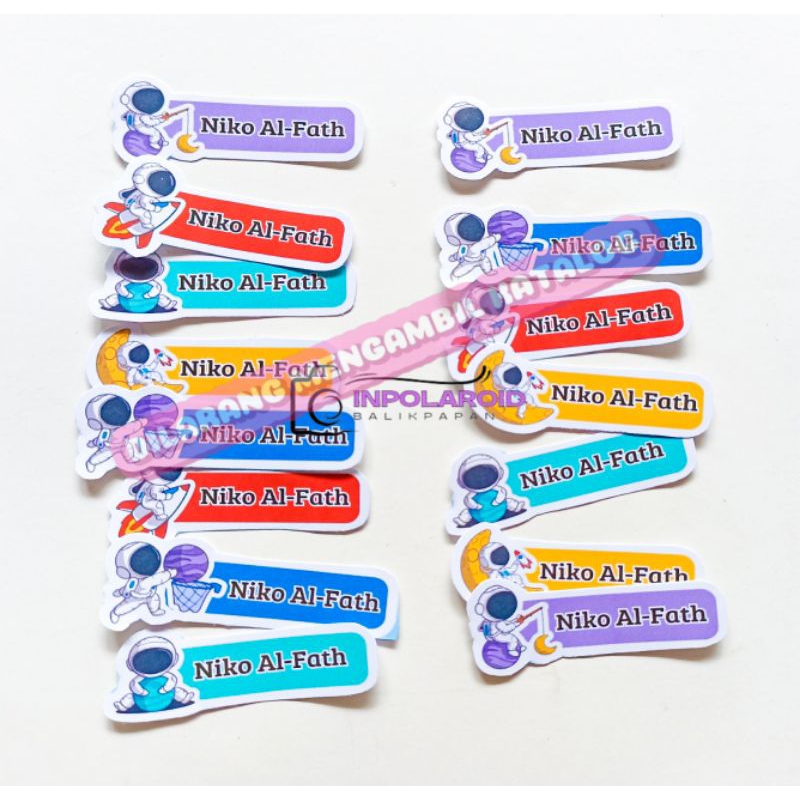 Jual 1 PACK STIKER LABEL NAMA PULPEN/PENSIL TEMA COWOK | Shopee Indonesia