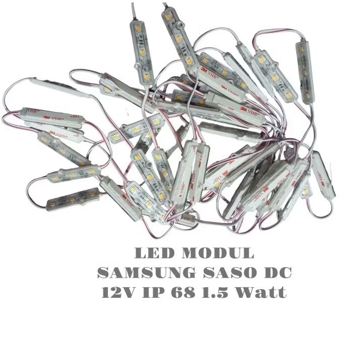 Jual LED Modul Samsung SASO Kaca Bening DC 12V 1.5W ip68 Warna Warm ...