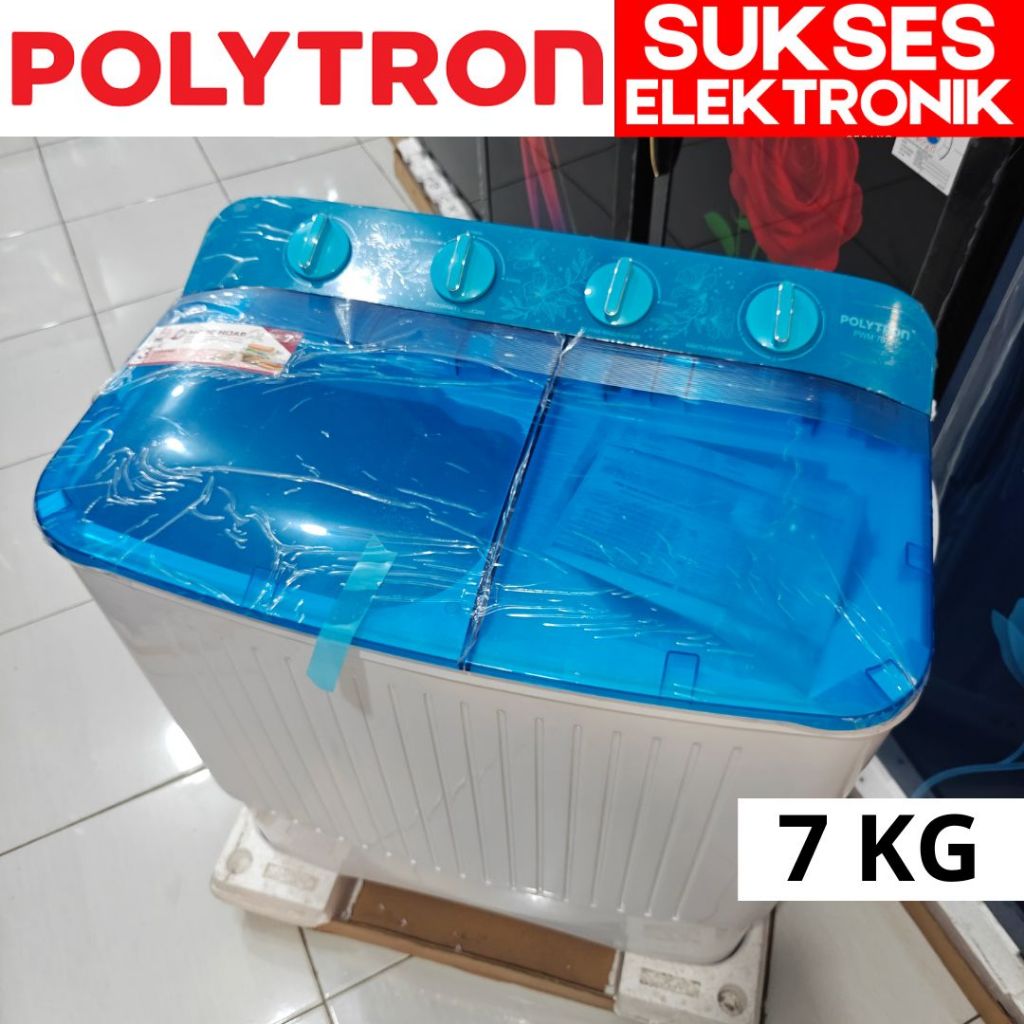 Jual MESIN CUCI 2 TABUNG POLYTRON 7 KG PWM-7072 / WASH MACHINE 7 KILO 7KG PWM 7072 | Shopee ...