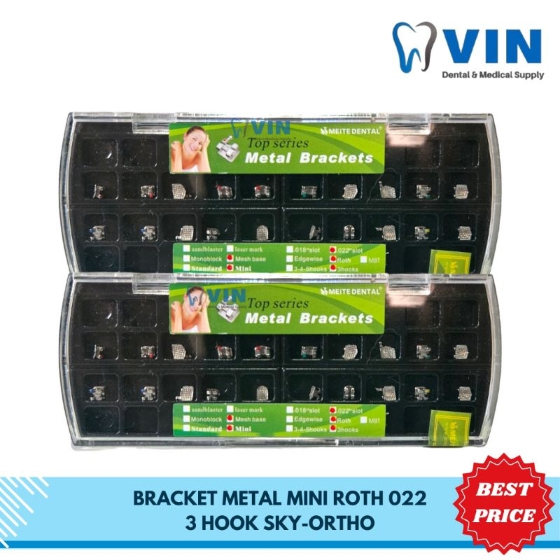 Jual Bracket metal mini roth hook 3 / hook 345 top series behel gigi ...