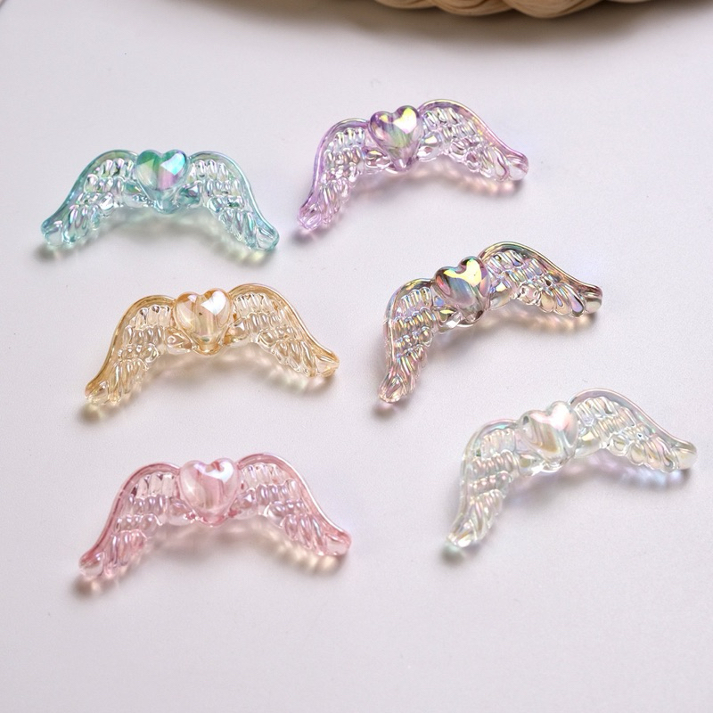 Jual (1pcs) H41 Sweety Beads Manik Mote Sayap Clear / Manik Kaca DIY ...