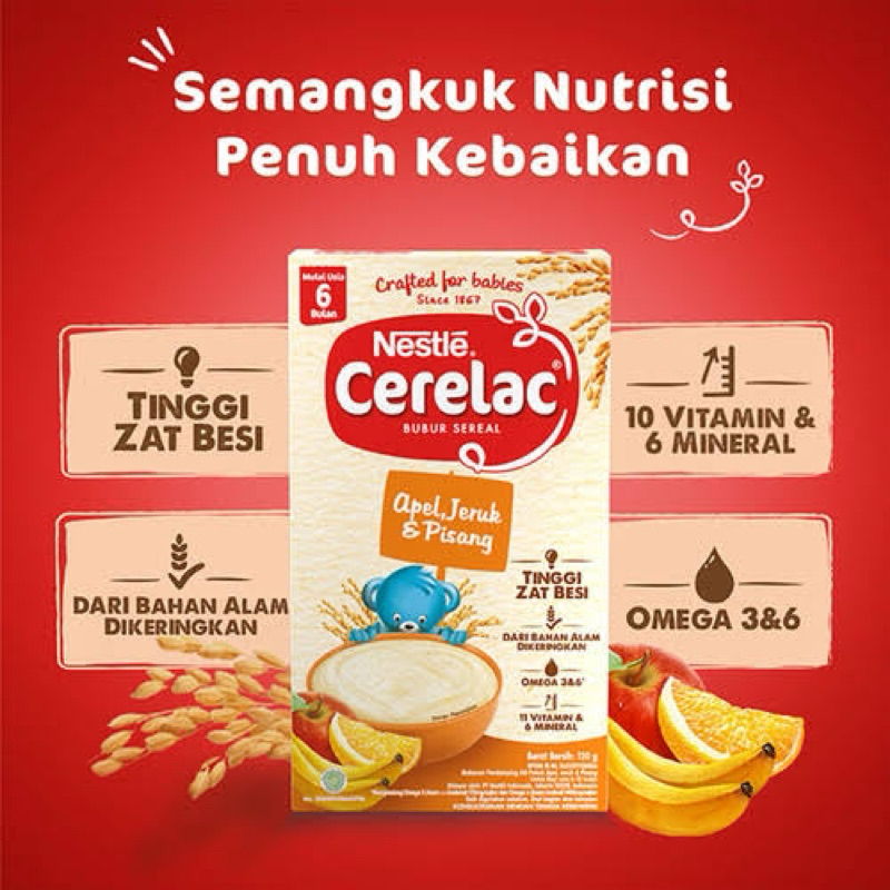 Jual Nestle Cerelac 6+ apel, jeruk, pisang box 120gr | Shopee Indonesia