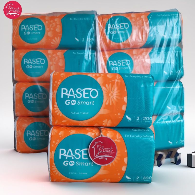 Jual 4 pack Tisu Paseo go smart 200sheet 2 ply/ tisu Paseo go smart ...