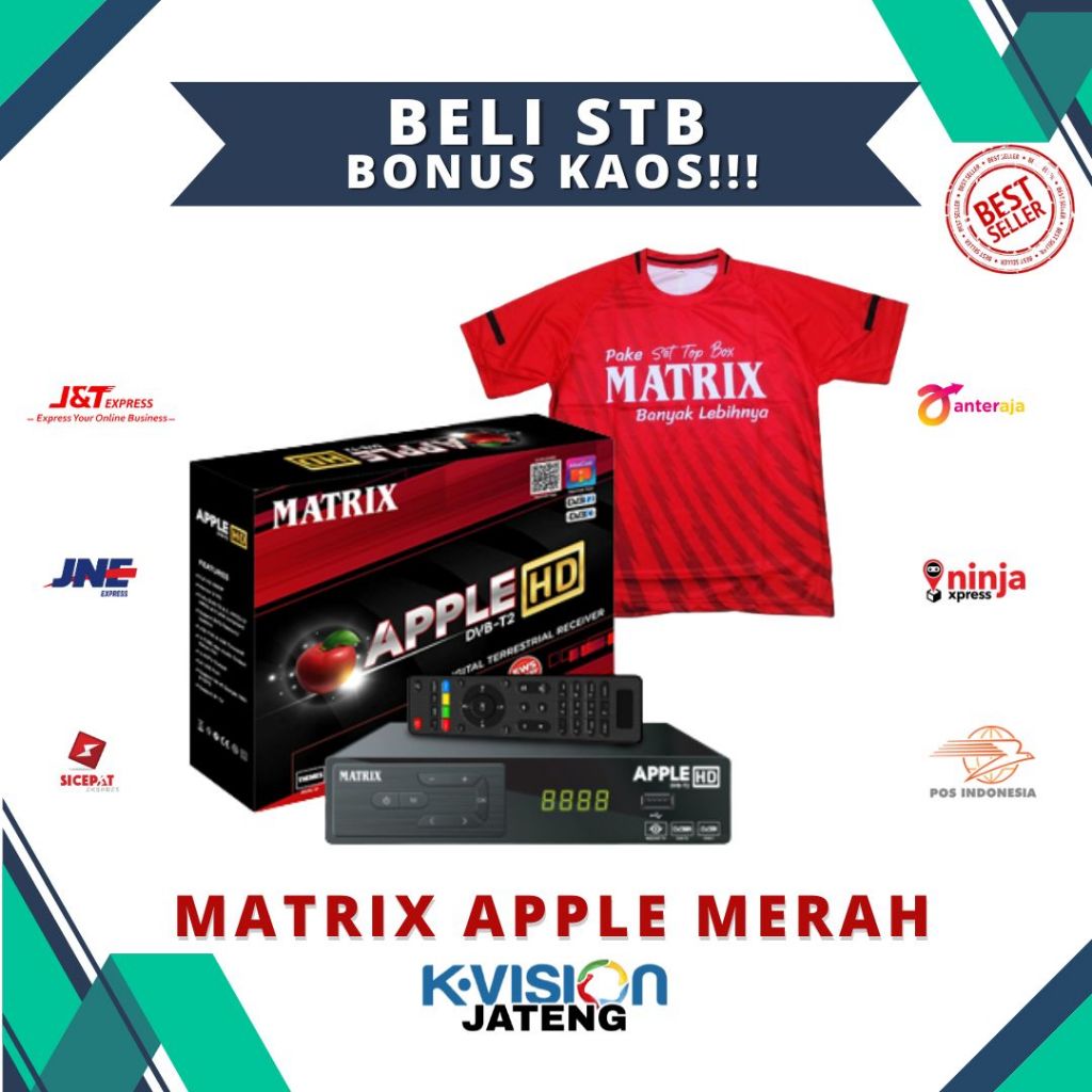 Jual SET TOP BOX TV DIGITAL / STB MATRIX APPLE MERAH UNTUK TV TABUNG ...