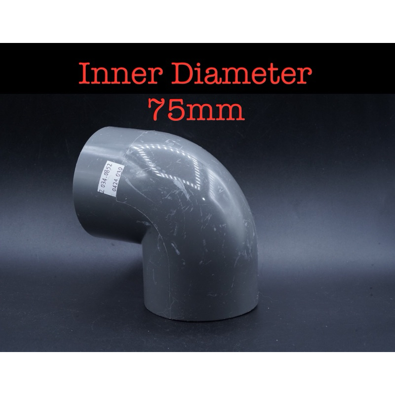 Jual Grey Fitting Elbow Siku Inner Diameter 75mm 75 mm for Pipa PVC 2-3 ...