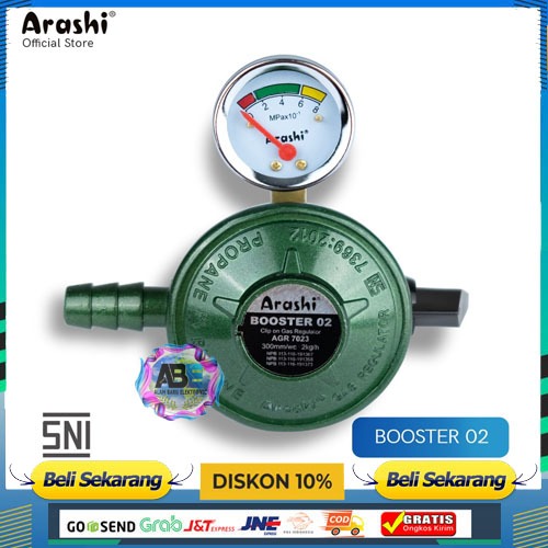 Jual Regulator Gas Meter LPG Arashi Booster 02 | Regulator Tekanan ...