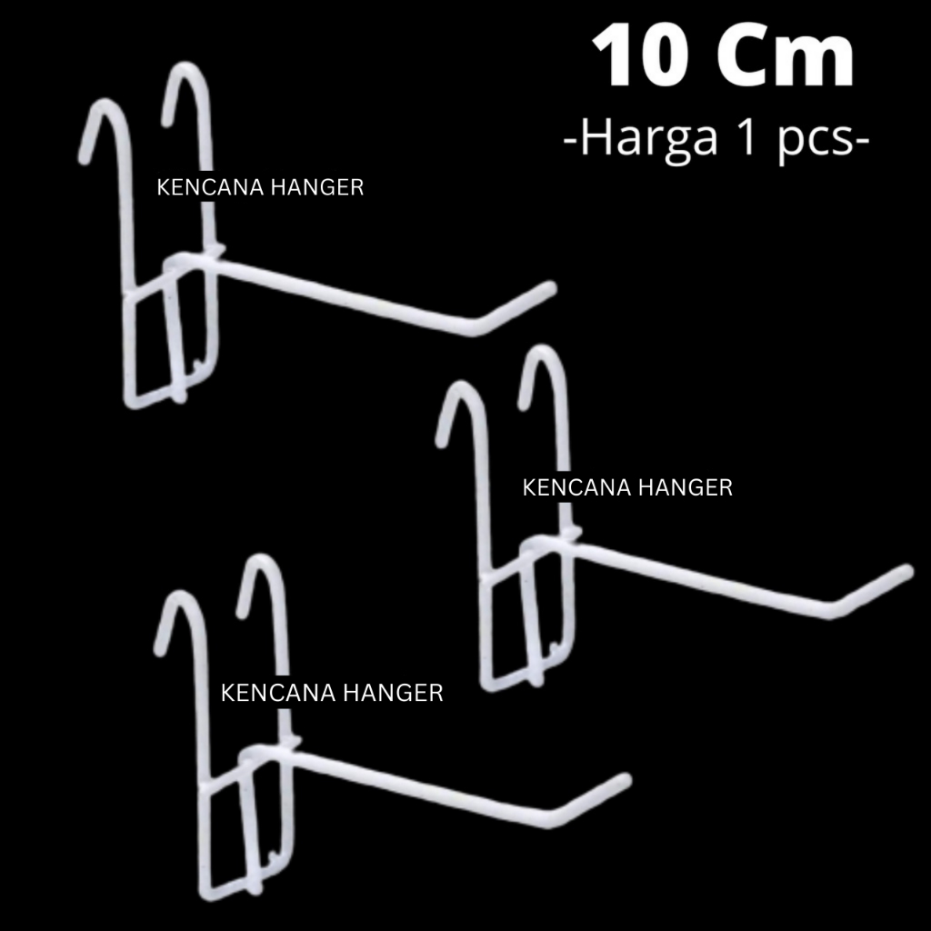 Jual Single Ram 10 cm ( Putih ) Tebal Gantungan Aksesoris Display Hook ...