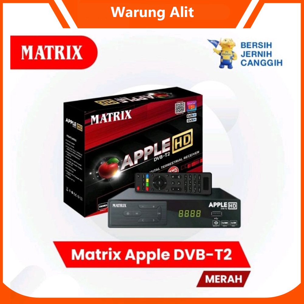 Jual Set Top Box Tv Digital Matrix DVB T2 Apple HD EWS / set top box ...
