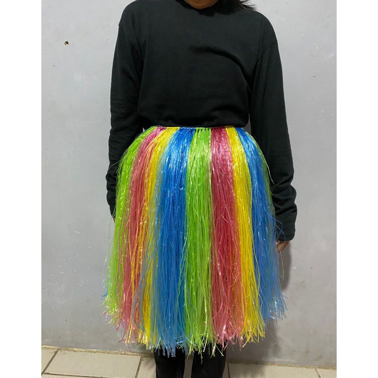 Jual KODE G69Y rok rumbai tali rafia mix warna bisa riquest warna ...
