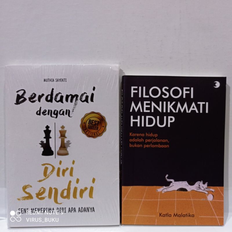 Jual Paket isi 2 Buku Motivasi Bestseller Berdamai Dengan Diri Sendiri + Filosofi Menikmati ...