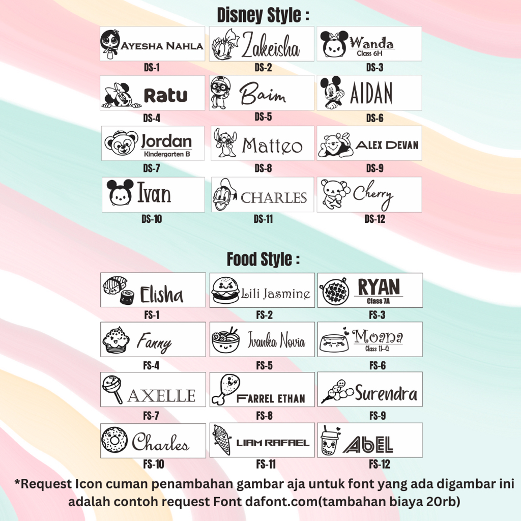 Jual WATERPROOF STAMP/STEMPEL TAHAN AIR/STEMPEL BAJU/CAP NAMA ANAK ...