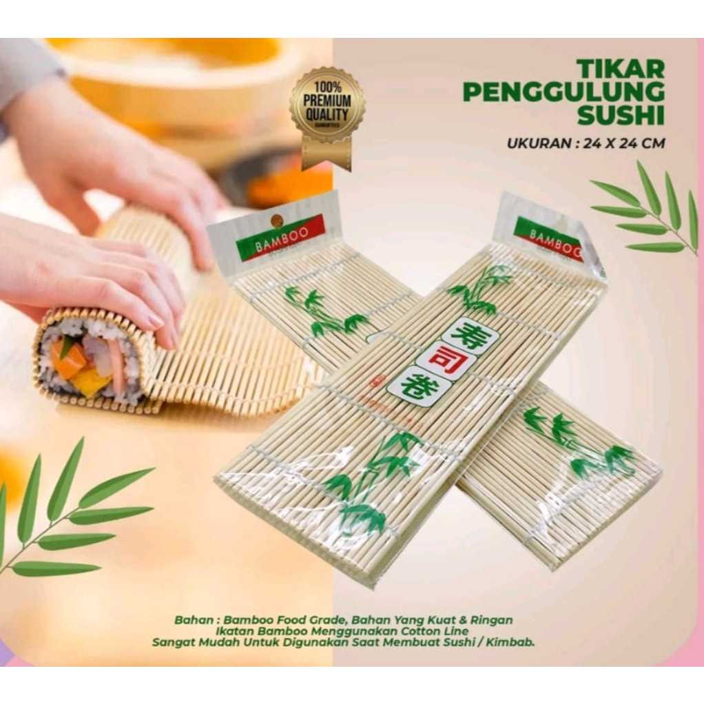 Jual Bamboo Penggulung Sushi Mat Roller Penggulung Sushi Roll Bambu ...