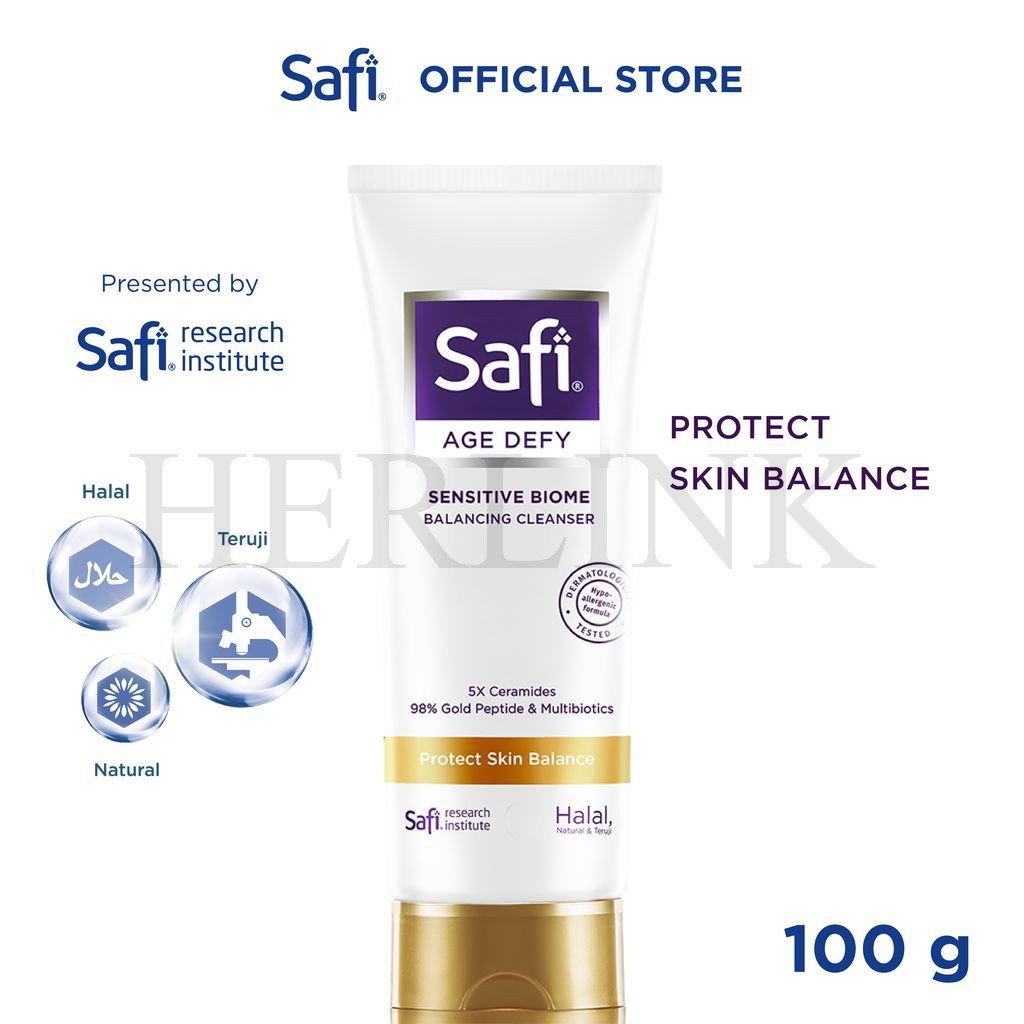 Jual SAFI AGE DEFY SENSITIVE BIOME BALANCING CLEANSER 100G | Shopee ...