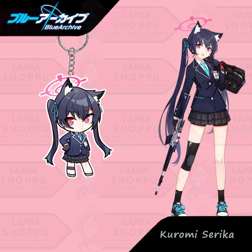Jual Gantungan Kunci Blue Archive Kuromi Serika | Keychain Serika Blue ...